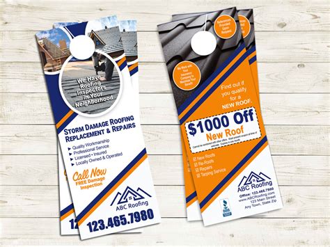 Eye Catching Storm Damage Door Hanger For Roofer Community Network