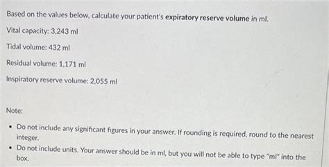 Solved Based On The Values Below Calculate Your Patient S Chegg Com