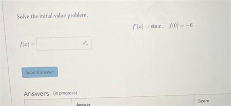 [solved] solve the initial value problem [ f { prime} x