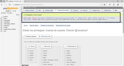Crear Un Usuario En Mysql Para Cada Rol