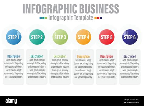 Vector Infographic Design With Six 6 Options Or Six 6 Steps Process