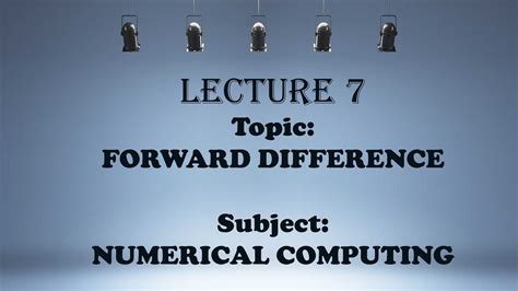 Interpolation Newton Forward Difference Formula In Hindiurdu With