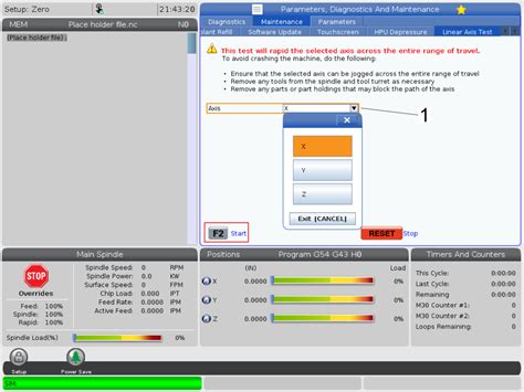 Linear Axis Test Instruction
