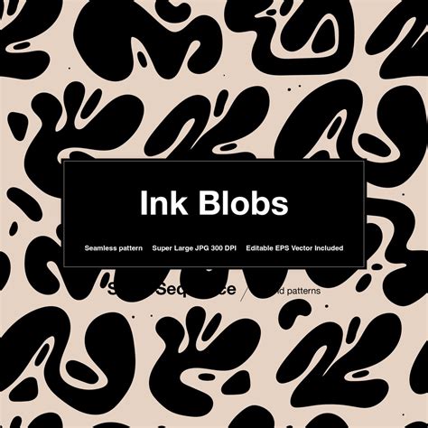 Ink Blobs Illustrated Pattern Vector Seamless Repeat Pattern Ink Blobs Illustrated Pattern Vector Seamless Repeat Pattern