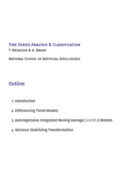 Chapter 4 Models For Nonstationary Time Series Pdf Autoregressive Integrated Moving