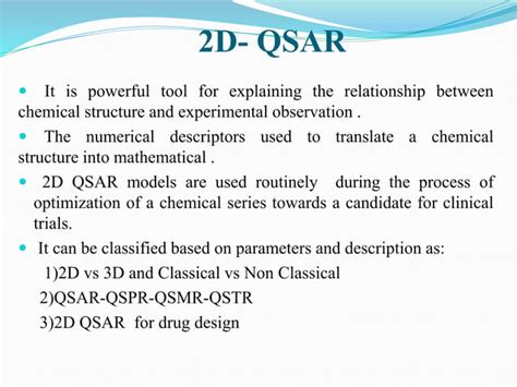 Quantitative Structure Activity Relationship Pptx