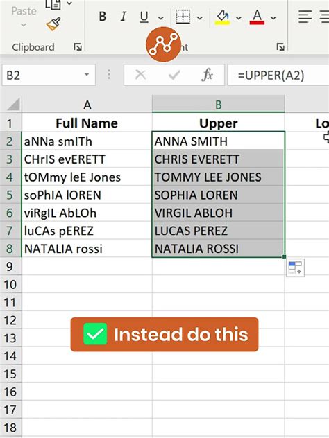 how to use upper lower and proper function in excel youtube