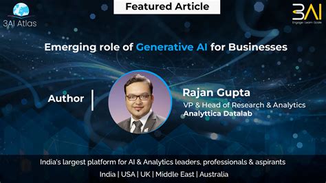 Emerging Role Of Generative Ai For Businesses 3ai