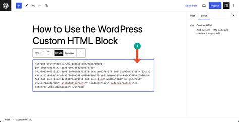 How To Use The Wordpress Custom Html Block Gutenberg