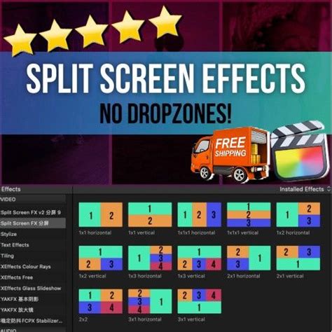 Split Screen Effects Kit Final Cut Pro X Fcpx Fcp Plugin Effects Effect