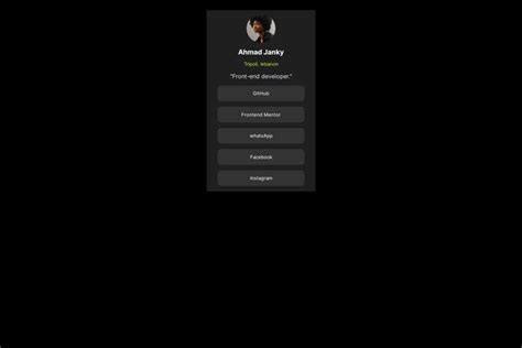 Frontend Mentor Social Links Profile Using Css And Html Coding Challenge Solution