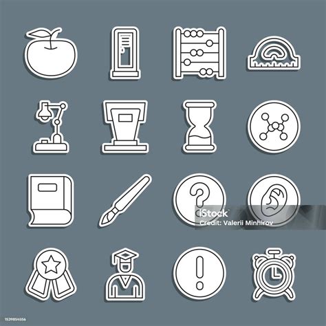 Set Line Alarm Clock Ear Listen Sound Signal Chemical Formula Abacus Stage Stand Table Lamp