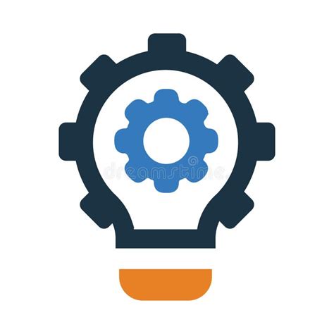 Idea Gear Bulb Light Bulb Hand Idea On Hand Icon Stock Vector