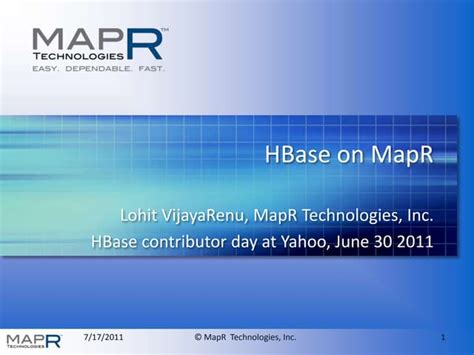 Hbase Backups And Performance On Mapr Pptx