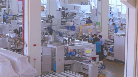 Workers Assemble Modern Cnc Machines Production Of Cnc Machines