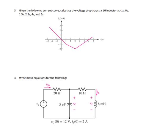 Solved Given The Following Current Curve Calculate The Chegg