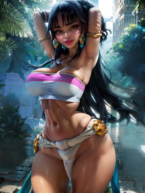 Rule 34 1girls Ai Generated Armpits Arms Behind Head Arms Up Bangs Big Breasts Busty Chel Chel