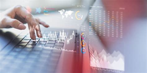 Analyzing Financial Data Trends With Interactive Digital Visualization Tools Stock Image Image