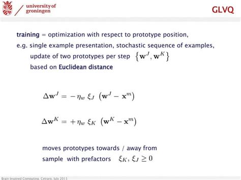2013 Prototype Based Learning And Adaptive Distances For Classification Ppsx