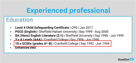 How To Add Gcses To Your Cv 9 Examples