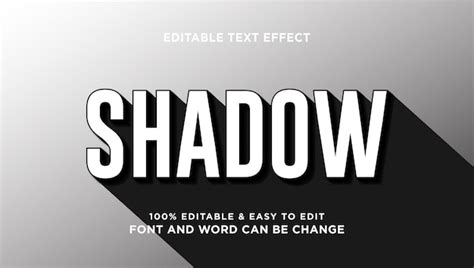 Premium Vector Editable Vector Shadow Text Effect