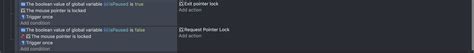 The Condition Escape Key Pressed Not Detected By Gdevelop When The Cursor Is Locked Bugs