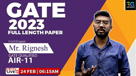 Gate 2023 Full Length Paper Gate 2023 Crash Course Civil