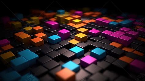 생생한 3d 렌더링 어두운 배경에 여러 가지 둥근 여러 색상의 사각형 색상 배경 구분 배경 3d 색상 배경 이미지 Hd 색상 구분 3d 색상 배경 사진 무료