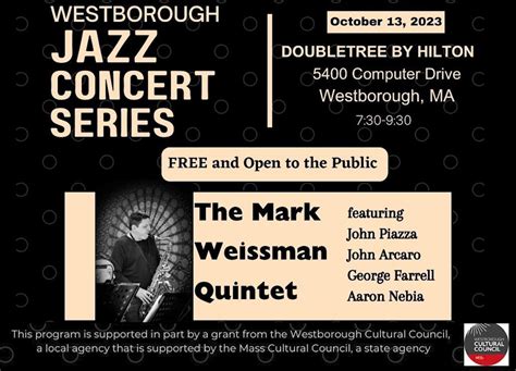 Mark Weissman Quintet Westborough Jazz Concert Series Westborough Tv