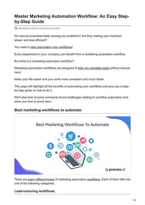 Master Marketing Automation Workflow An Easy Step By Step Guide Pdf