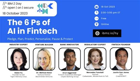 Recap Of Ibm Z Day Panel The 6ps Of Ai In Fintech
