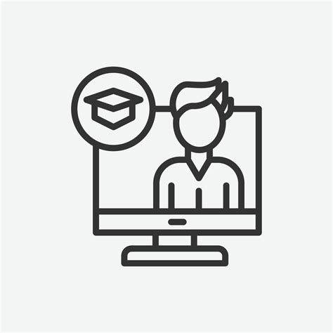 Online Learning Vector Icon Online Education Icon Symbol School