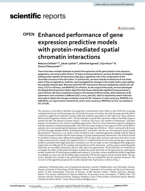 pdf enhanced performance of gene expression predictive models with