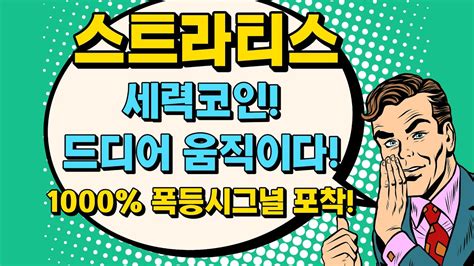 스트라티스 전망 세력코인 드디어 움직이다 1000 폭등시그널 포착 Youtube
