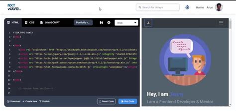 Video Arun Arumugam On Linkedin 30daysofcode Ccbp Nxtwave Html