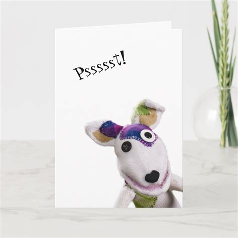 Birthday Wishes From Patches The Sock Puppet Card Zazzle
