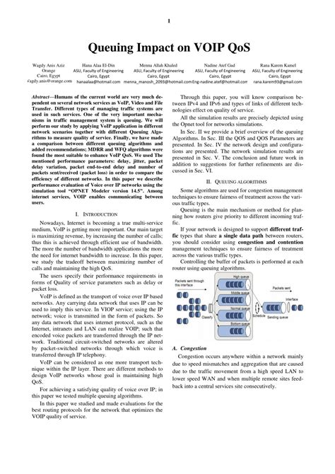 pdf queuing impact on voip qos