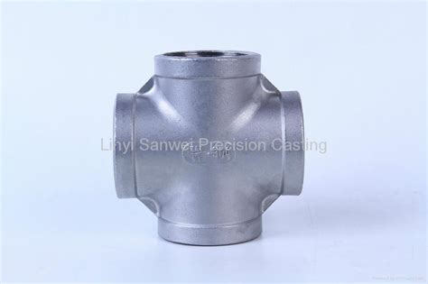 Stainless Steel Pipe Fittings Screwed Fittings BSP NPT DIN LBS Cross W China