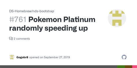 Pokemon Platinum Randomly Speeding Up Issue DS Homebrew Nds Bootstrap GitHub