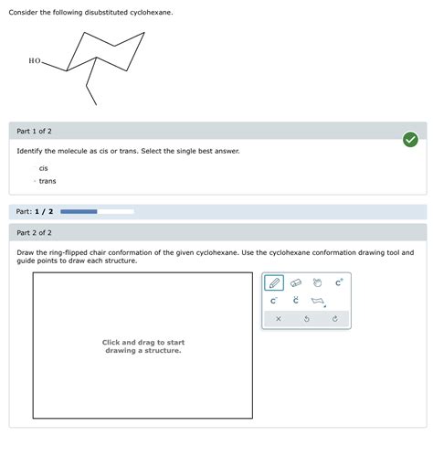 Solved Consider the following disubstituted cyclohexane. | Chegg.com