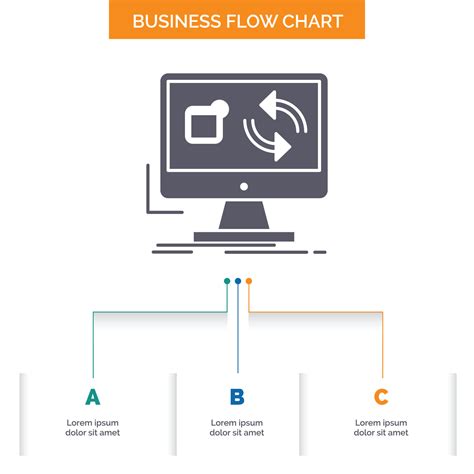 Update App Application Install Sync Business Flow Chart Design With 3 Steps Glyph Icon For