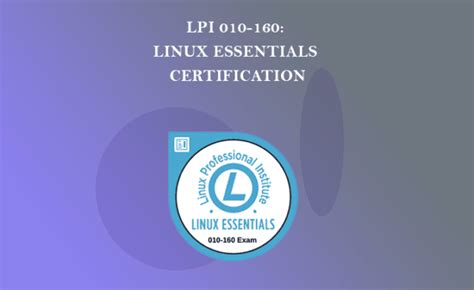 Lpi 010 160 Linux Essentials Certification Training