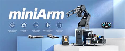 Miniarm Open Source Ai Robotic Arm Support Sensor Expansion Arduino Programming Standard Kit
