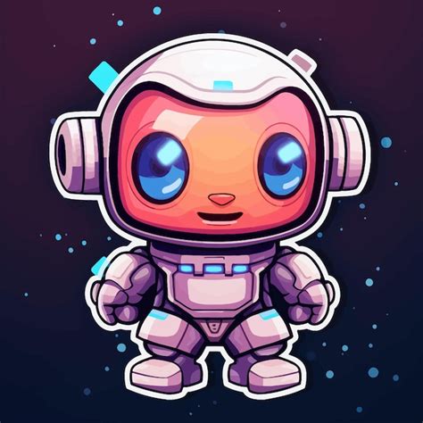 Premium Vector Cute Little Cube Shape Robot