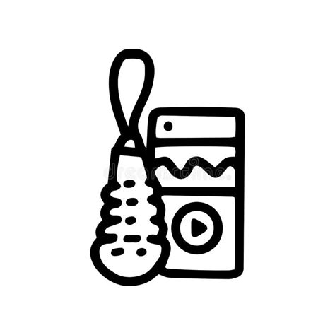 Vibrator With Controller Line Vector Doodle Simple Icon Stock Vector Illustration Of Equipment