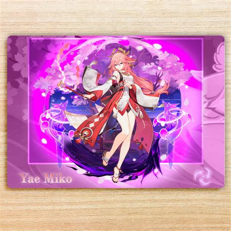 Mouse Pad Gamer Yae Miko Genshin Impact X Cm Mod Elo