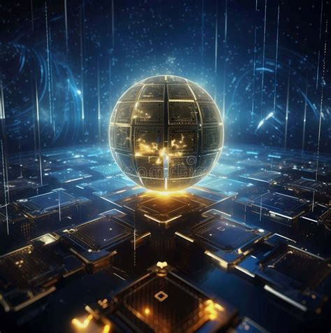 Futuristic Technology Background Image Double Exposure Generation Ai