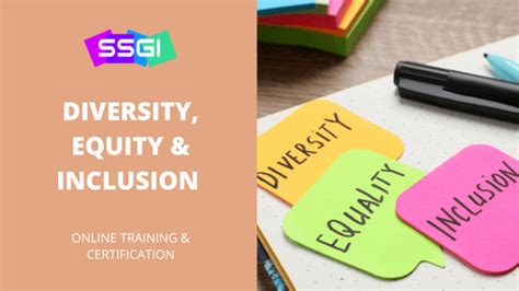 Diversity Equity And Inclusion Certification And Training Online Ssgi