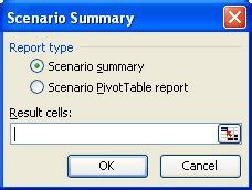 Creating Scenario Summaries Microsoft Excel