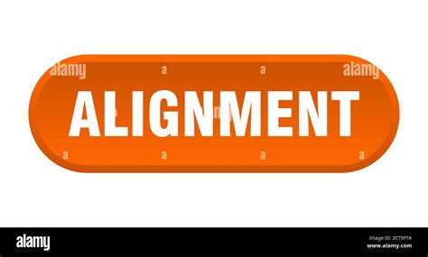 Alignment Button Rounded Sign Isolated On White Background Stock